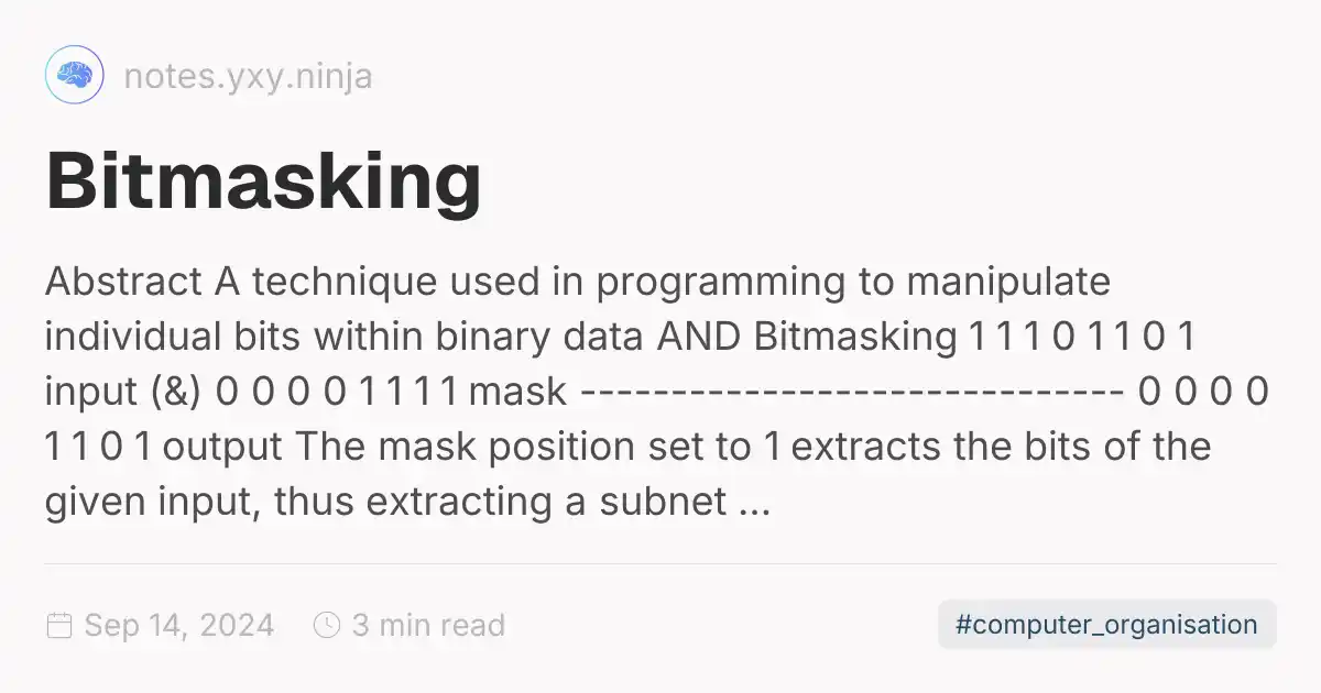Bitmasking